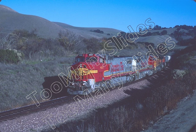ORIGINAL SLIDE - ATSF Santa Fe C40-8W 893 & Train At Christie, CA. 12/99 EUR 3,24 - PicClick FR