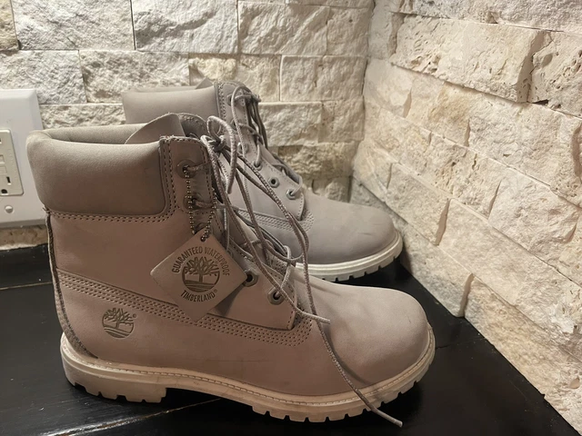 TIMBERLAND 6& PREMIUM All White Waterproof Boots Men's US Size 9.5M Ltd ...