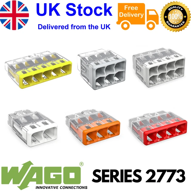 WAGO CONNECTORS 2773 Junction Box Electrical Reusable Wire Cable Push ...