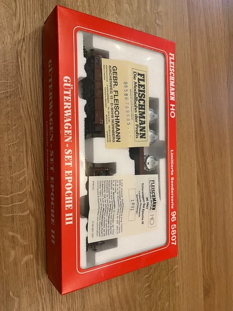 FLEISCHMANN 96 5807 K HO Güterwagenset EP III – limitierte Sonderserie ...