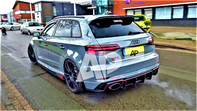 AUDI RS3 8V Hatchback Rear Blade Style Diffuser 2017-2020 Spoiler Body ...