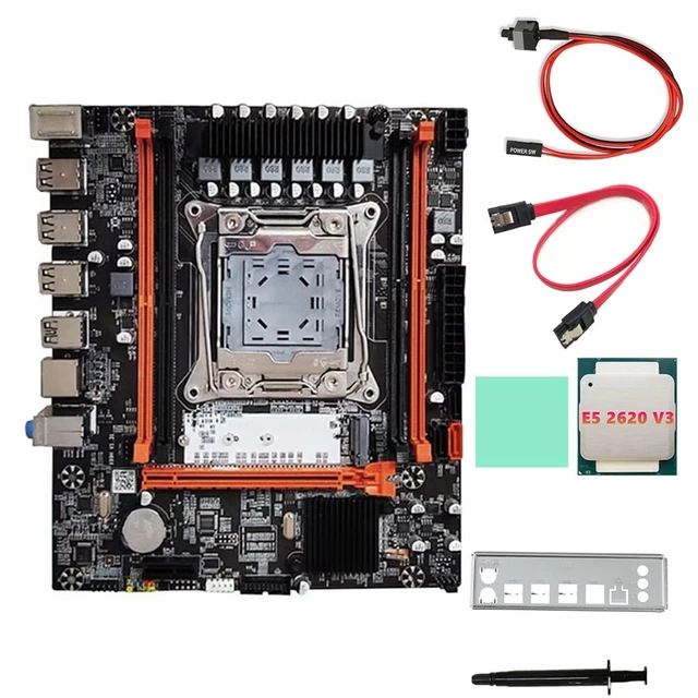 X99H DESKTOP MOTHERBOARD+E5 2620 V3 CPU+Thermal Grease LGA2011-V3 ...