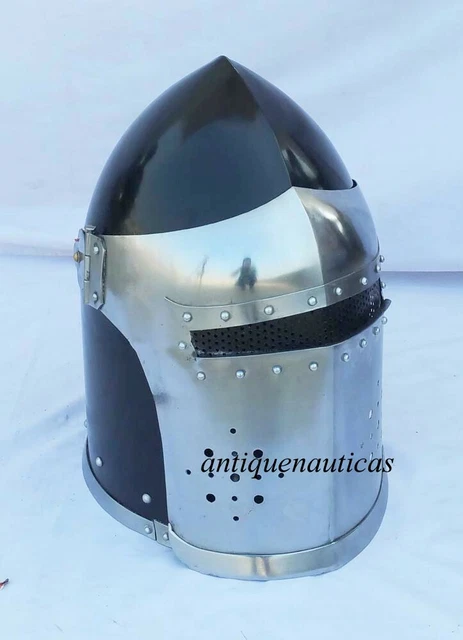 BARBUTA HELMET KNIGHTS Templar Medieval Crusader Armor SCA LARP ...
