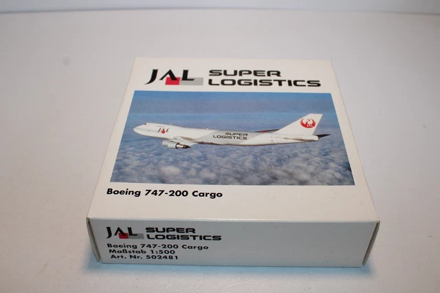 HERPA WINGS 1:500: 502481 Boeing 747-200 Cargo JAL SUPER LOGISTICS, OVP Gilb EUR 15,50 - PicClick DE
