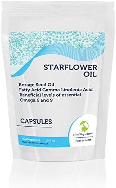 STARFLOWER OIL BORAGE Seed Oil Linolenic Acid 1000Mg GLA 30 Capsules ...