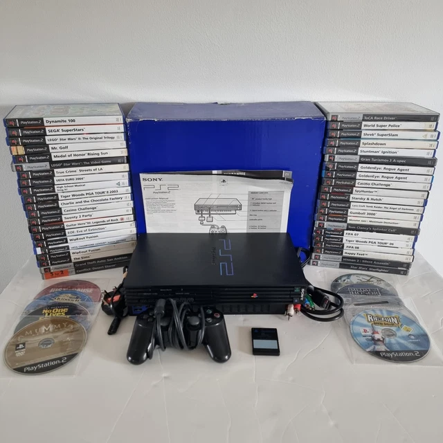 PLAYSTATION 2 BOXED Console, Controller, 50 PS2 Games Bundle Tested and ...