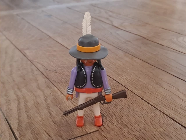 PLAYMOBIL 3878 INDIEN Guerrier Renégat Outlaw Apache warrior cowboy ...
