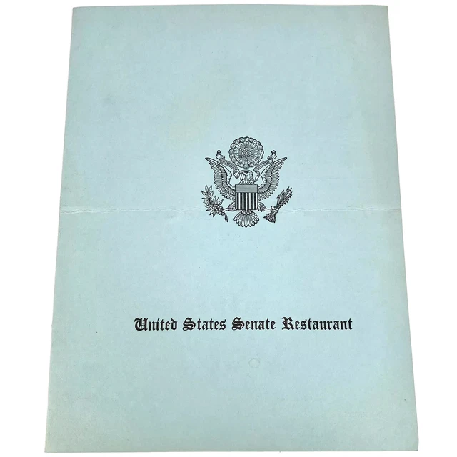VINTAGE MAR 31, 1960 U.S. Capitol United States Senate Restaurant Menu ...