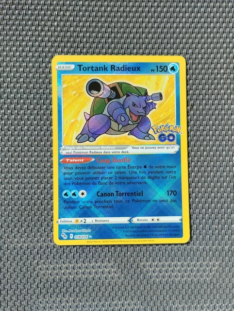 CARTE POKÉMON TORTANK Radieux 018/078 Pokémon Go Ultra Rare Holo ...