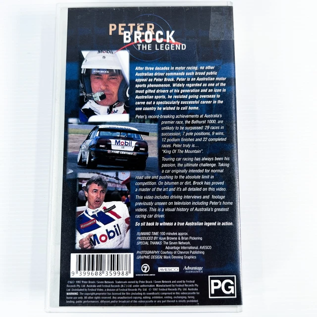 PETER BROCK THE Legend VHS Tape Pal 1997 Holden Motorsports Bathurst ...