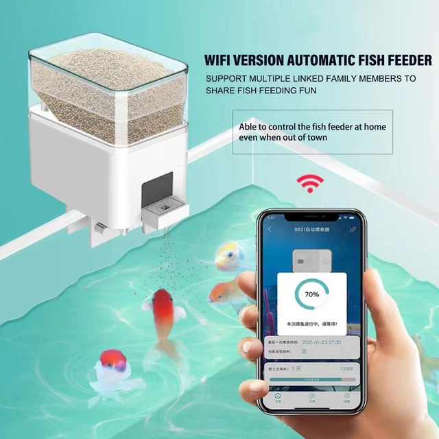 AUTOMATIC WIFI SMART Fish Feeder For Aquarium Timing Fish Food ...