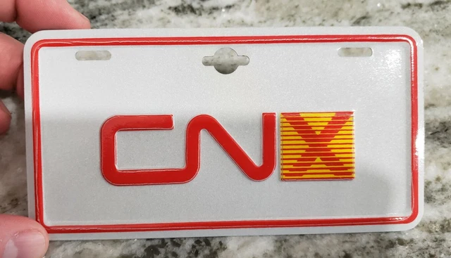 RARE CN X Canadian National Railways Small Metal License Plate Bicycle ...