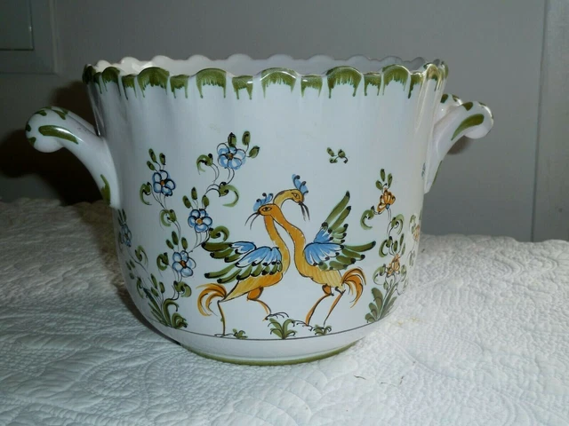 ANCIEN CACHE POT Decor Faïence De Moustiers EUR 30,00 - PicClick FR
