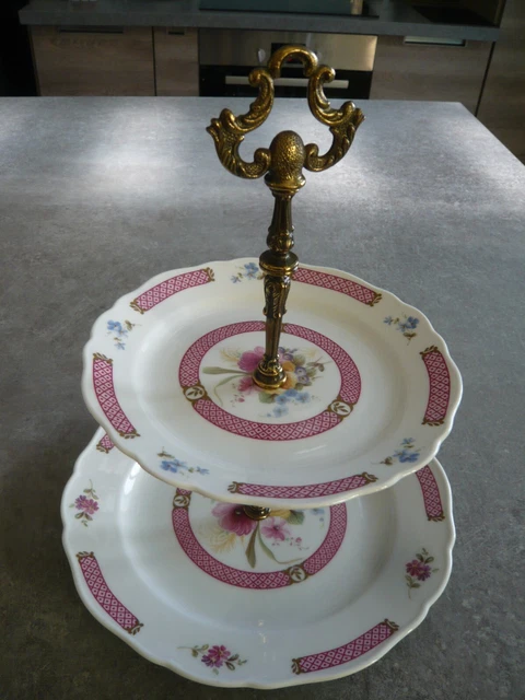 SERVITEUR EN PORCELAINE D'ART - Créations FLORENCE LIMOGES FRANCE - D. 24,5 cm EUR 33,00 ...