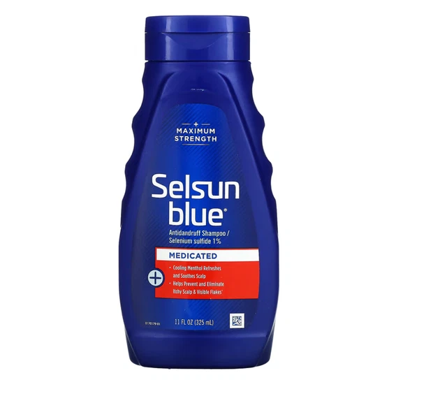 SELSUN BLUE MAXIMUM Strength Anti Dandruff Dermatitis Shampoo 11oz EUR ...