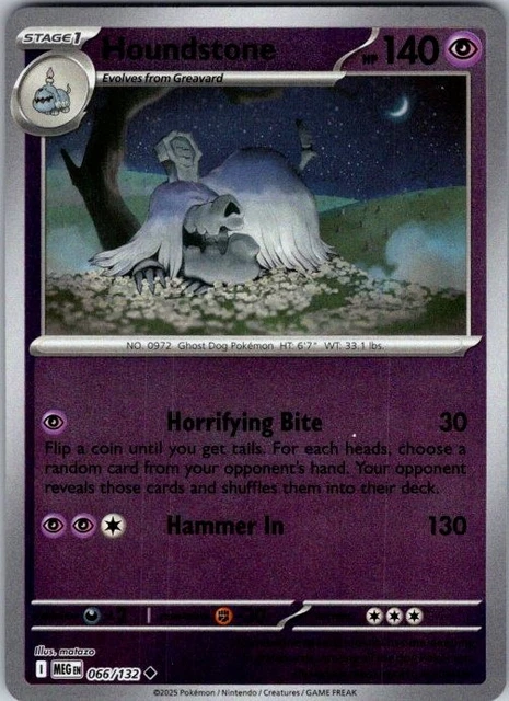 POKEMON | ME01: Mega Evolution | Houndstone - | 066/132 | Reverse Holo ...
