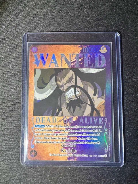 WANTED KAIDO ST04-003 SR One Piece Card Game TCG Alternate Art OP03 ...