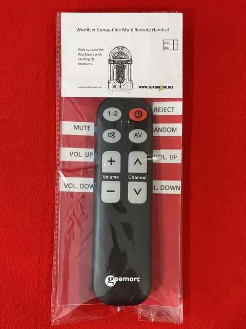 WURLITZER ONE MORE Time/Princess Cd Jukebox Remote Control $76.27 ...