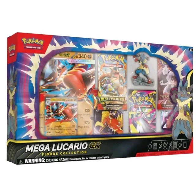 POKEMON TCG MEGA Lucario ex Premium Figure Collection Box Factory ...