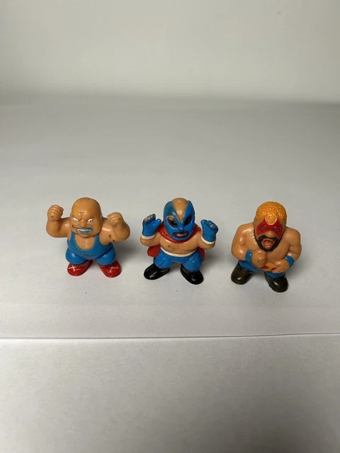 RARE FIGURINES PVC Vintage Wrestler 3 x WRESTLERS Mini Soma 1986 (P5 ...