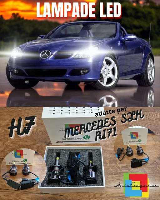 KIT LED H7 per Mercedes SLK R171 Anabbaglianti Lenticolari CANbus 6500K ...