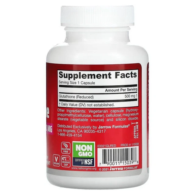 OPITAC RÉDUIT GLUTATHIONE 500mg 60 Capsules Transparent Peau Sain ...