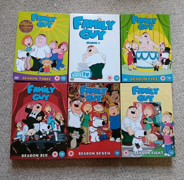 FAMILY GUY - The Complete Seasons 3 - 8 DVD Box Sets - 18 Discs Cert ...