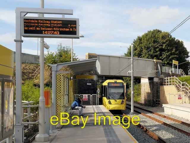 PHOTO 6X4 TRAM Leaving Milnrow Metrolink tram number 3054 leaves ...