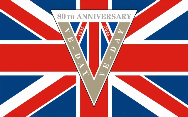 VE/VJ DAY 80TH Anniversay Commemorative Flag 2025 Uk Navy Army Raf Ww2 ...