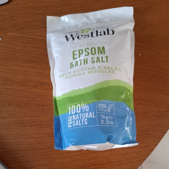 WESTLAB REVIVING EPSOM Salt, 1kg Resealable Pouch, Pure & Unscented, Pack of 1 £2.21 - PicClick UK