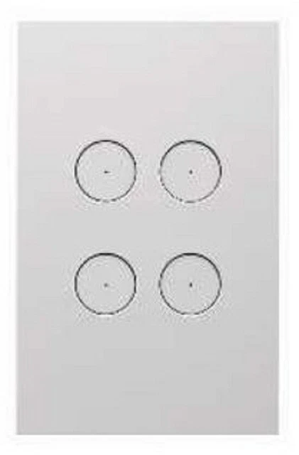 CLIPSAL SATURN ZEN GRID & PLATE ASSEMBLY 4-Gang LED Backlit Push ...