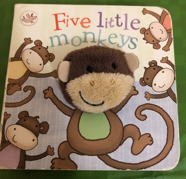 “FIVE LITTLE MONKEYS” Finger Puppet Book (Little Learners) Board Book ...
