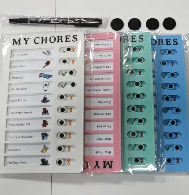 MEMO PLASTIC BOARD Chore Chart Reusable RV Checklist My Chores Chores Checklist EUR 8,34 ...