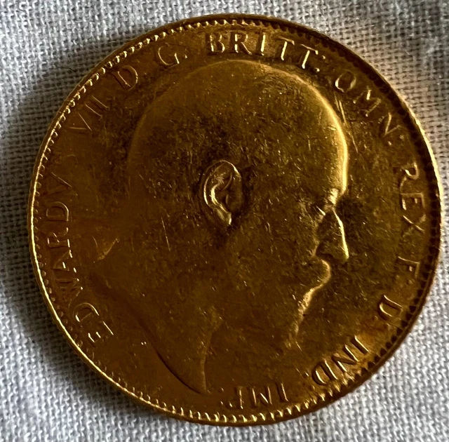 GOLD COIN, GREAT Britain, Edward VII, Sovereign, 1909, London ...