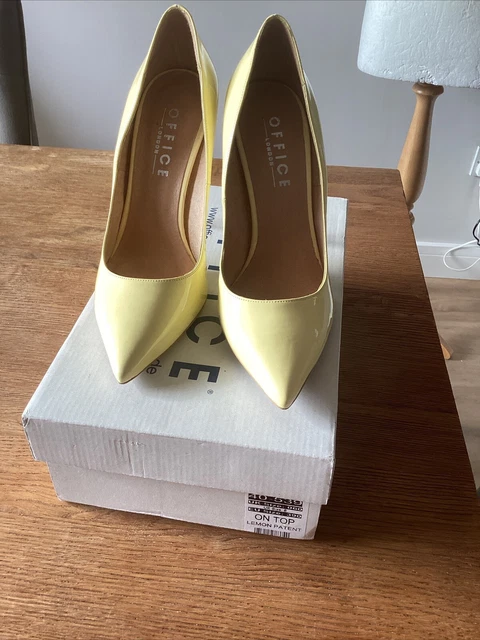 OFFICE ON TOP Yellow Patent COURT SHOES HEELS SIZE 6/39 NWB £30.00 ...