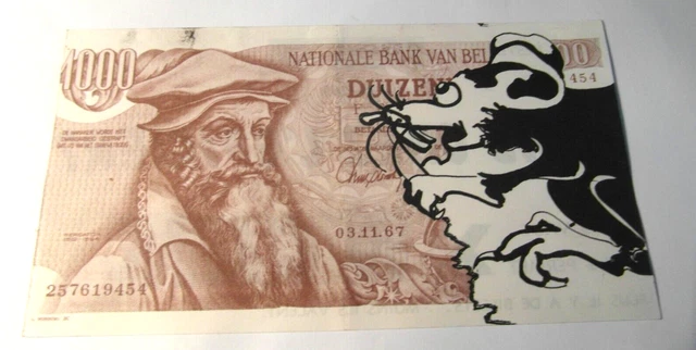SPECIMEN TEST NOTE Banknote 1000 Francs, 1974 cartoon £1.99 - PicClick UK