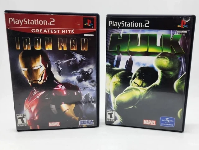 HULK & IRON Man Marvel PlayStation 2 Lot Ps2 Tested Working Complete ...