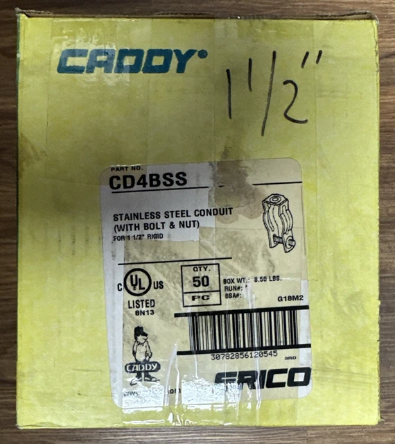 ERICO CD4BSS CADDY 1 1/2" STAINLESS CONDUIT HANGER *BOX of 50* NEW ...