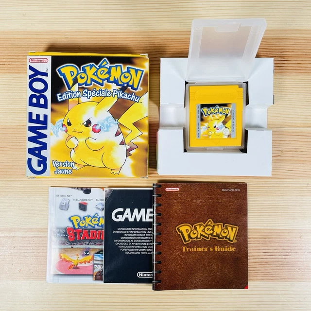 NINTENDO GAME BOY Pokémon Yellow Boxed Inc Manual Boxed - French ...