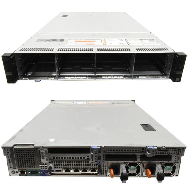 SERVER RACK DELL PowerEdge R730xd 2U senza CPU con radiatore CPU 12 ...