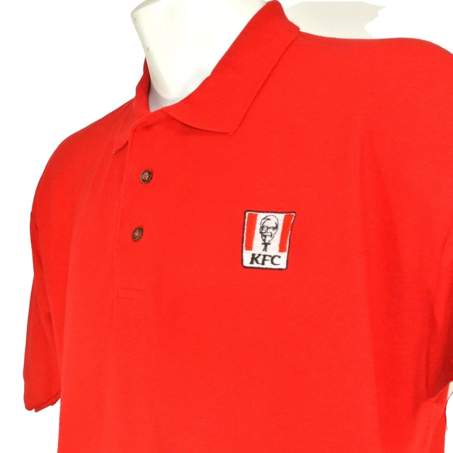 KFC KENTUCKY FRIED Chicken Employee Uniform Polo Shirt Red Size 2XL NEW ...