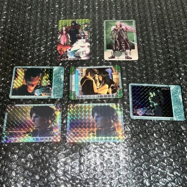 SET OF 7 FINAL FANTASY VII FF7 Carddass 1997 TRADING CARD GAME Hologram ...
