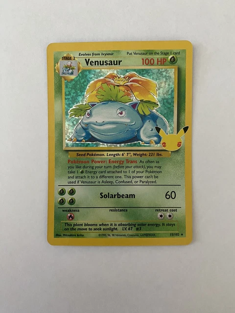 POKÉMON VENUSAUR 15/102 Holo Celebrations 25th Anniversary Pokemon Card TCG NM EUR 8,83 ...