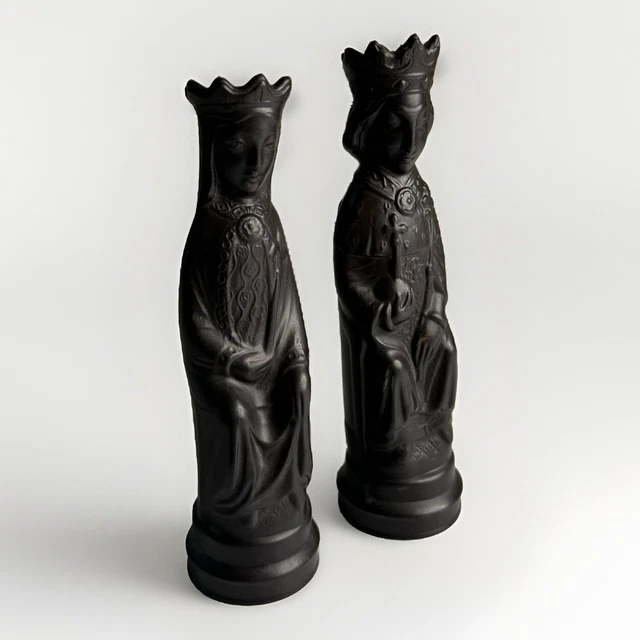 VINTAGE WEDGWOOD CHESS Pieces King & Queen Black Basalt £32.00 ...