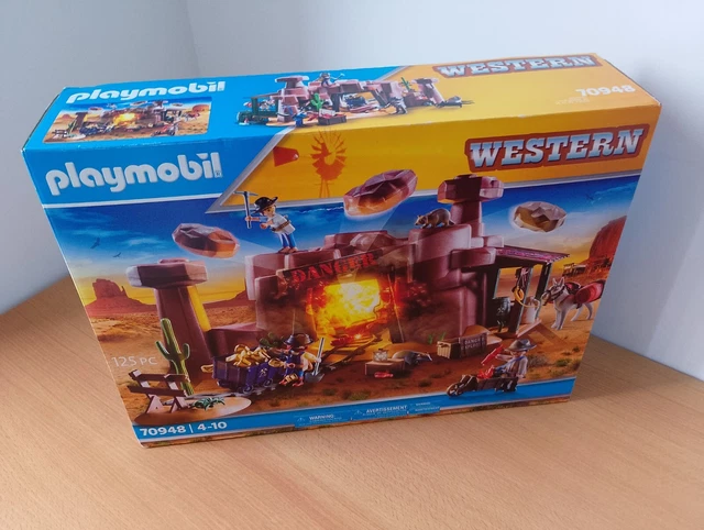 PLAYMOBIL WESTERN 70948 : La Mine d'Or avec Explosifs du Far-West ...