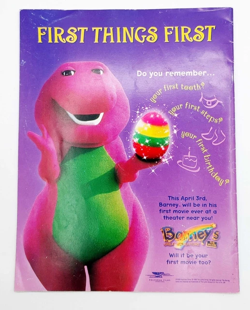 BARNEY MAGAZINE MAY/JUNE 1998 Blast Off! $99.79 - PicClick CA