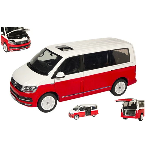 VW T6 MULTIVAN RED/WHITE 1:18 NZG Auto Stradali Die Cast Modellino EUR ...