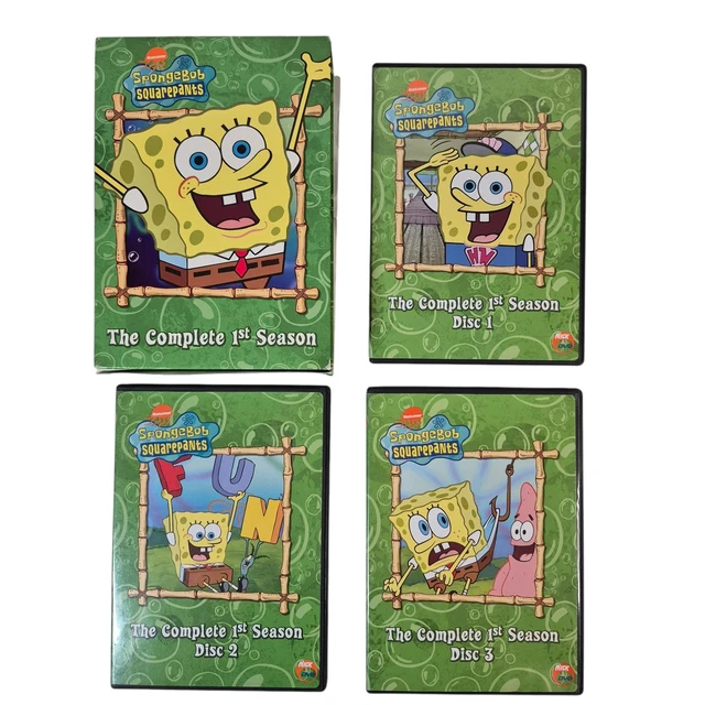 SPONGEBOB SQUAREPANTS COMPLETE First Season DVD 3 Disc Set Nickelodeon ...