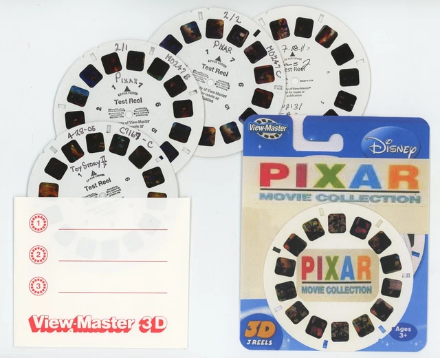 DISNEY PIXAR MOVIE Collection 4 View-Master TEST Reels Toy Story Monst ...