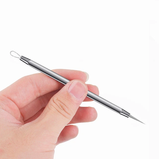 0.02MM ULTRA FINE Needle Tip Blackhead Comedone Acne Pimple Extractor ...